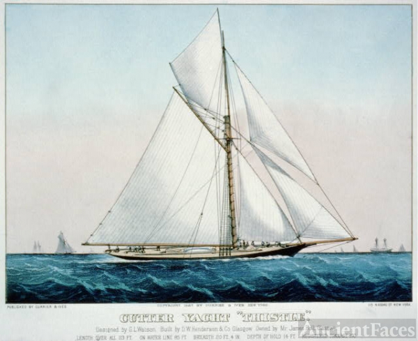 Cutter Yacht "Thistle": Designed by G.L. Watson. Built by...
