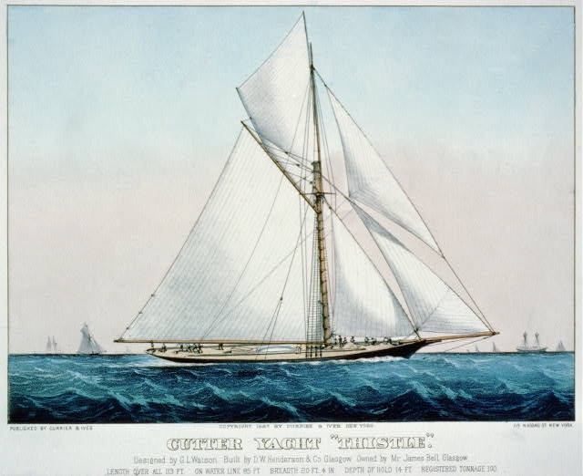 Cutter Yacht "Thistle": Designed by G.L. Watson. Built by...