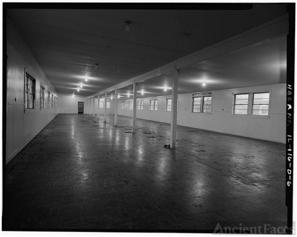 6. BARRACKS, LONGER BUILDING, INTERIOR OF LIVING...