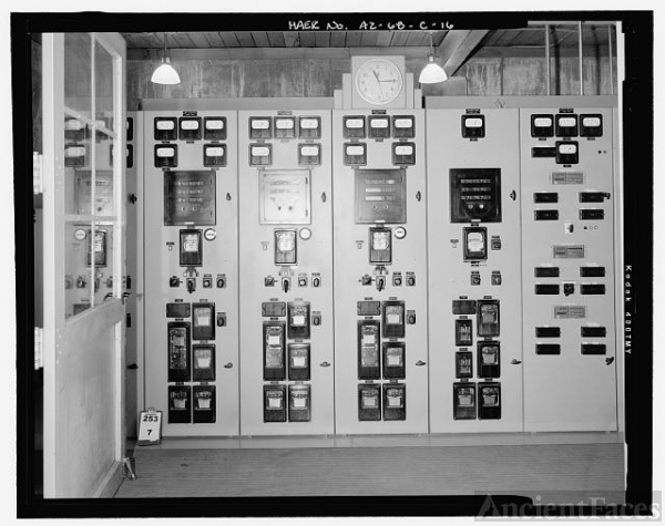 Detail of the original main control cabinets