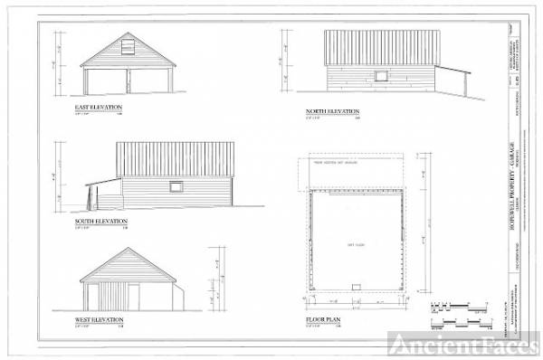 GARAGE PLAN AND ELEVATIONS. - Hopewell Plantation,...
