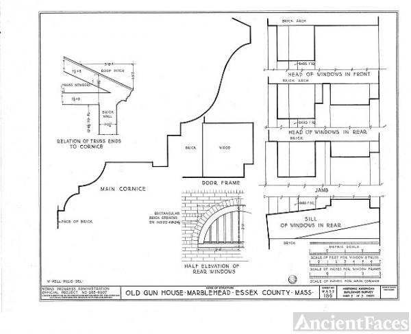 HABS MASS,5-MARB,52- (sheet 3 of 3) - Old Gun House, 45...