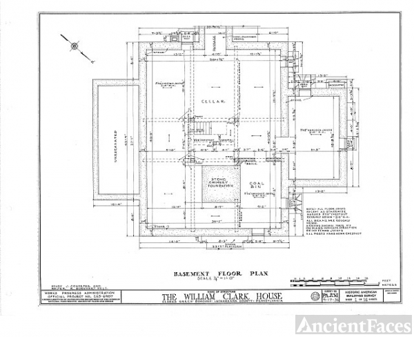 HABS PA,35-CLAR,1- (sheet 1 of 16) - William Clark House,...