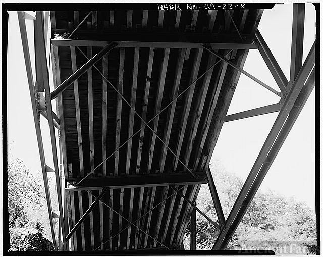 8. DETAIL OF STRINGERS, TRUSS BRACING, AND DECK UNDERSIDE...