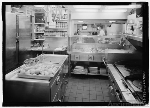 32. Ship's galley. - U.S. Coast Guard Cutter BRAMBLE,...