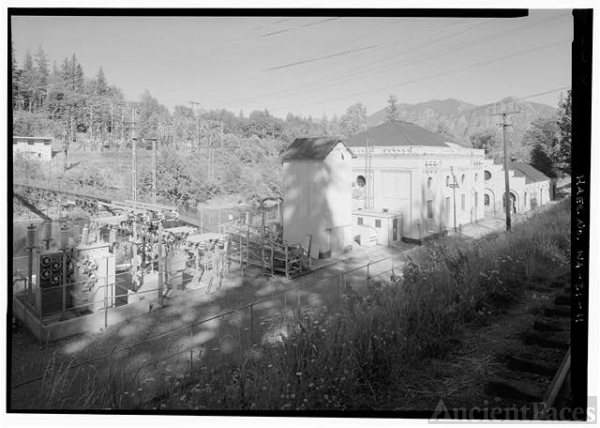 11. VIEW OF TRANSFORMER HOUSE; TO THE LEFT IS THE MODERN...