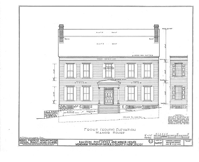 HABS NJ,14-RAL,2- (sheet 5 of 22) - Post Office, Ralston,...