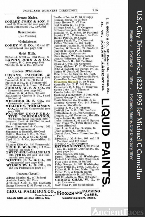 James Connellan (1837 - 1924) - Portland, ME | 53 Memories, 5 Family ...
