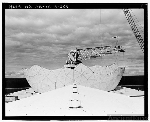 105. View of tracking radome replacement project,...