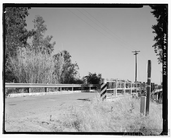 14. Oblique view of northern approach and railings of the...