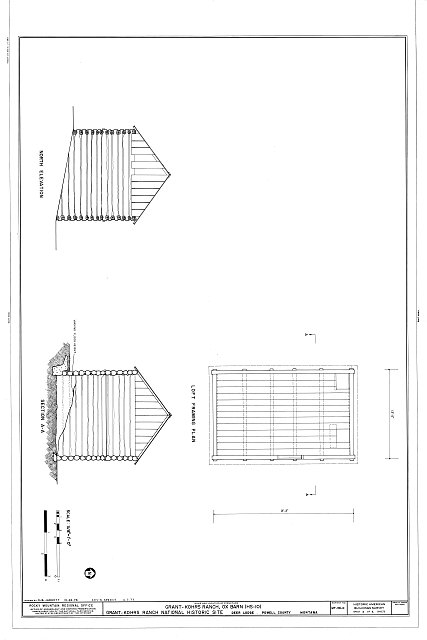 North Elevation, Loft Framing Plan, and Section