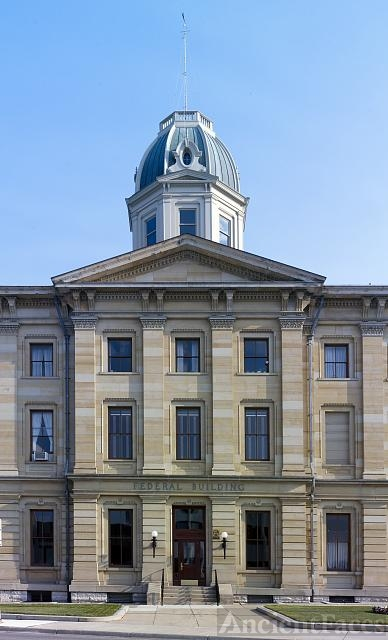 Front detail, Federal Building and U.S. Courthouse, Port...