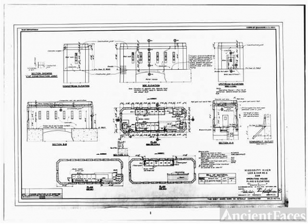 88. DAM - OPERATING HOUSE PLANS & ELEVATIONS...