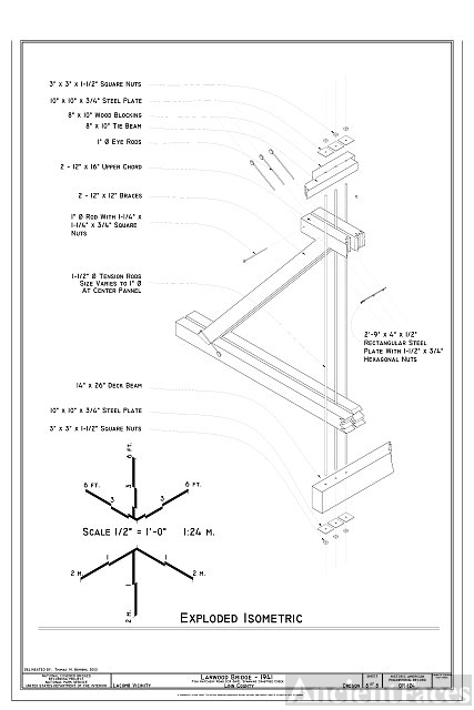 Exploded Isometric - Larwood Bridge, Spanning Crabtree...