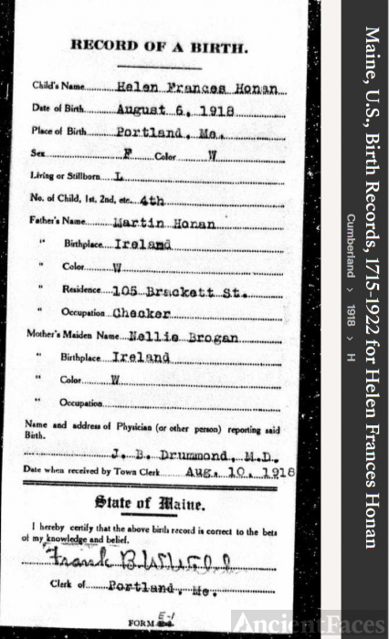 Martin Matthew Honan (1882 - 1979) - Portland, ME | 51 Memories, 10 ...