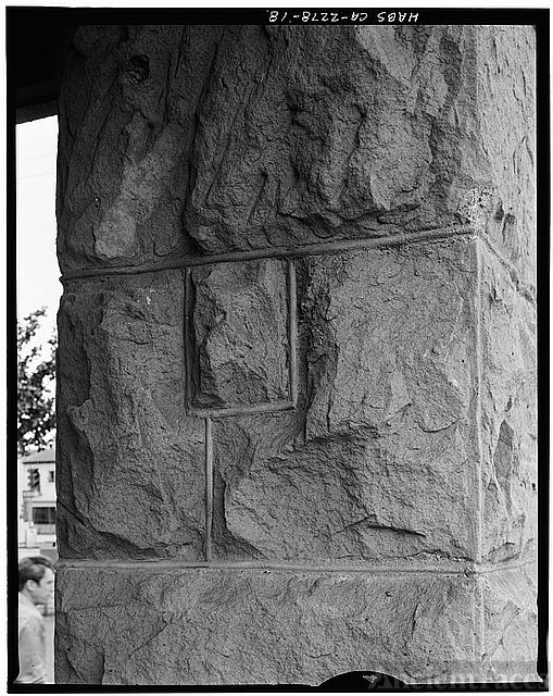 18. Detail, typical quarry-faced ashlar blocks,...