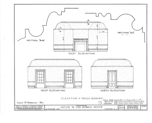 HABS NJ,2-LYND,1- (sheet 16 of 16) - Jacob W. Van Winkle...