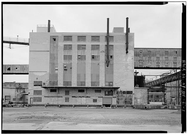 EXTERIOR VIEW LOOKING SOUTH, DENSE ASH BUILDING - Solvay...