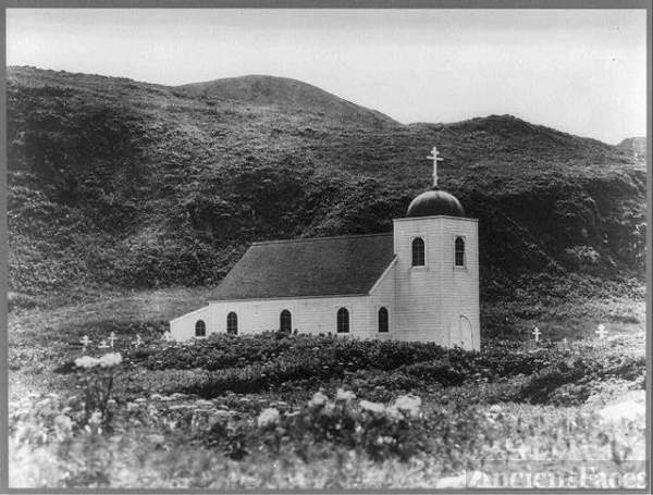 This is the Russian Orthodox church at Attu Village. It...