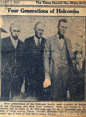 Four Generations of Holcombs