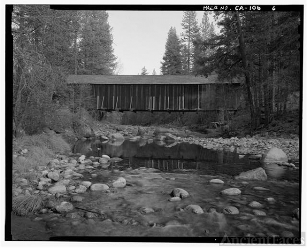 6. VIEW FACING UPSTREAM AT WEST ELEVATION. - Wawona...