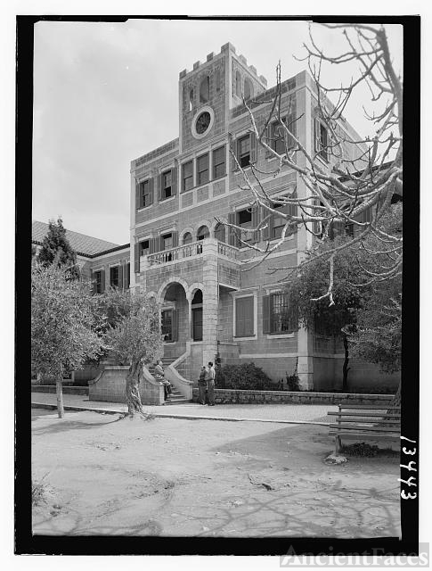 Tripoli, Am. [i.e., American] Mission Boys' School, front...