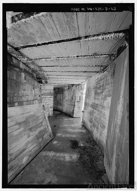 23. Interior, view of shot corridor from center, looking... 23. Interior, view of shot corridor from center, looking...