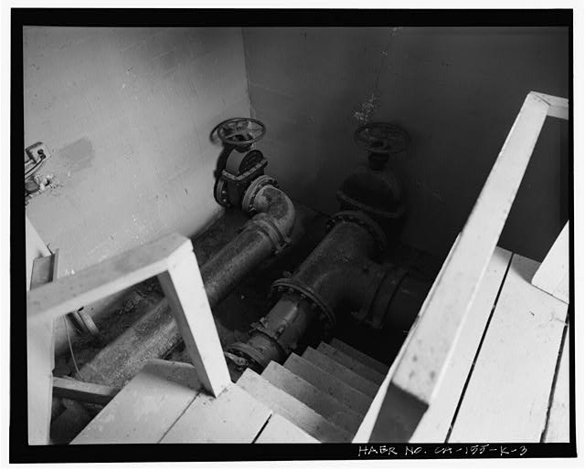 3. DETAIL INTERIOR VIEW OF STAIR IN HEAD HOUSE (#1779),...