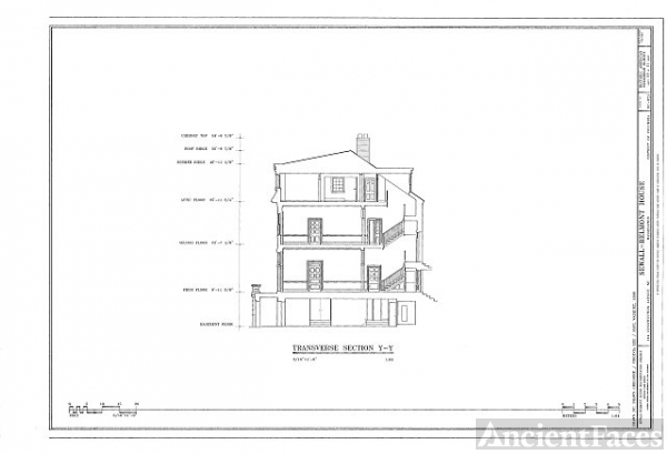 Transverse Section - Sewall-Belmont House, 144...