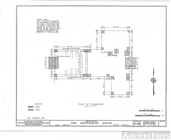 HABS SC,46-____,2- (sheet 1 of 8) - Hawthorne House,...