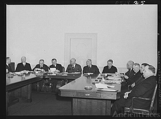 Left to right: Walter C. Teagle, former President,...