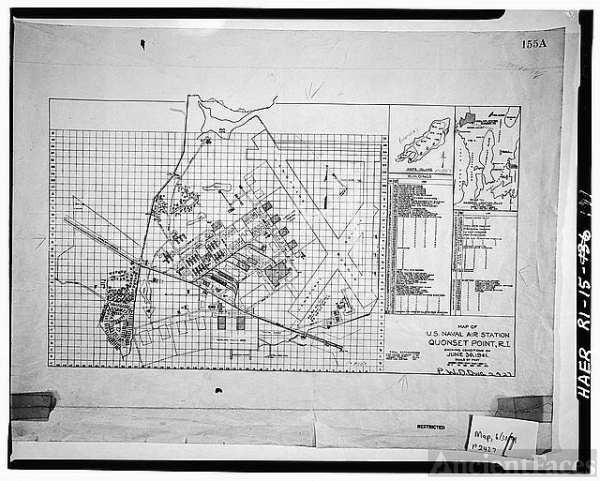 141. MAP OF U.S.N.A.S. QUONSET POINT, JUNE 30, 1941. PWD...