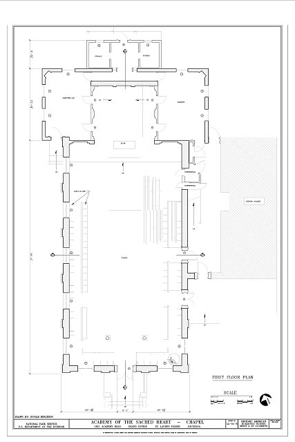 First Floor Plan - Convent of the Sacred Heart, Chapel,...