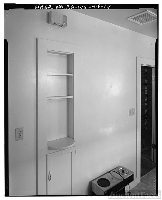 14. INTERIOR KITCHEN DETAIL SHOWING RECESSED TELEPHONE...