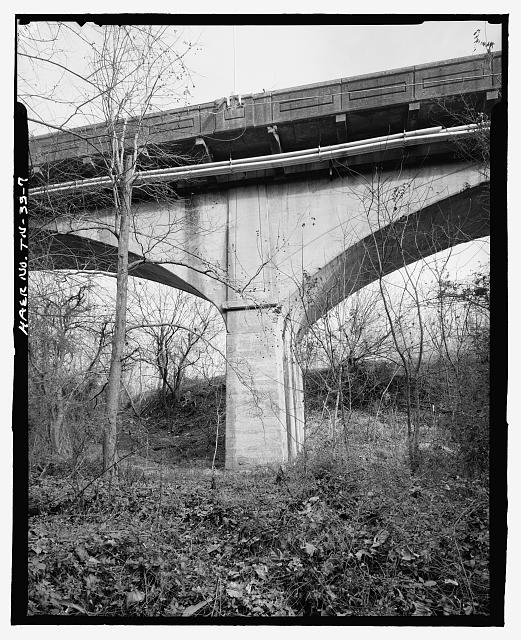 7. Detail of pier and rail - Old Emory River Bridge,...