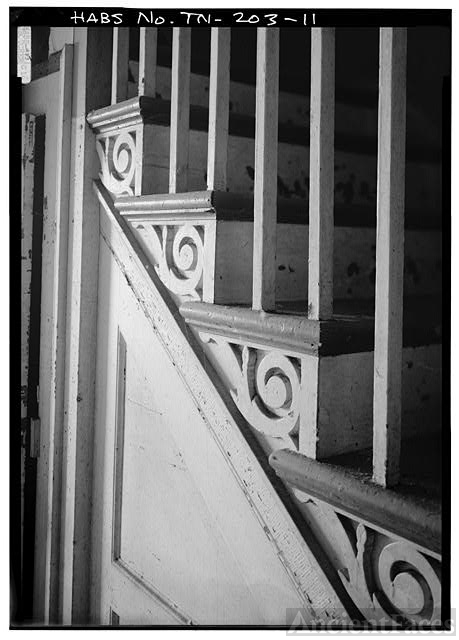 11. DETAIL OF STAIRS, FIRST FLOOR, CENTER HALL - Rural...