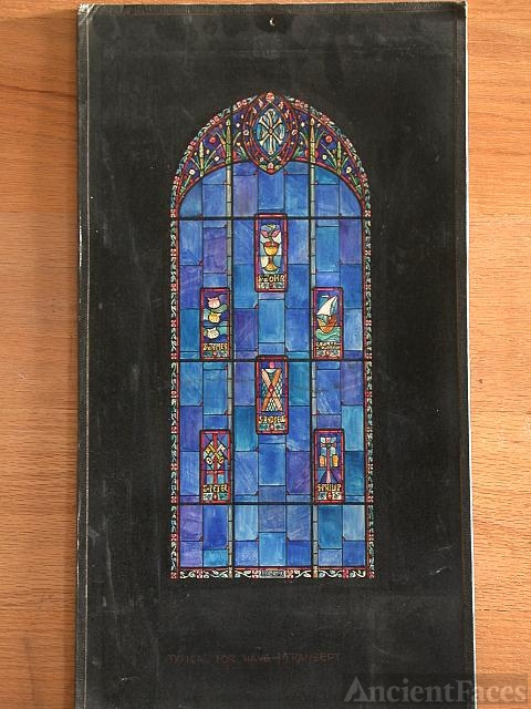 [Design drawing for stained glass typical Nave & Transept...