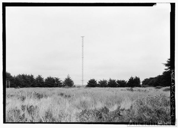 4. VIEW SHOWING MODERN TSI 530 ANTENNA TOWER. - Marconi...