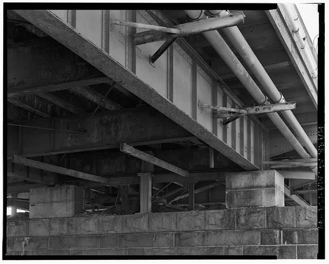 44. Detail, bridge land span outboard girder brackets...