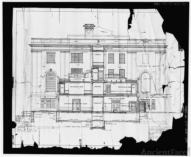 49. Historic blueprint, Section, Presently owned by New...