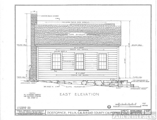 HABS CAL,5-FELI,1- (sheet 3 of 8) - Felix Post Office
