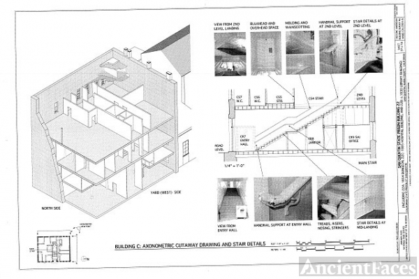 Building C: Axonometric Cutaway Drawing & Main Stair...