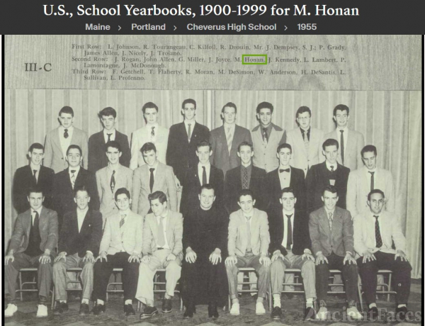 Martin Matthew Honan III--U.S., School Yearbooks, 1900-1999(1955)