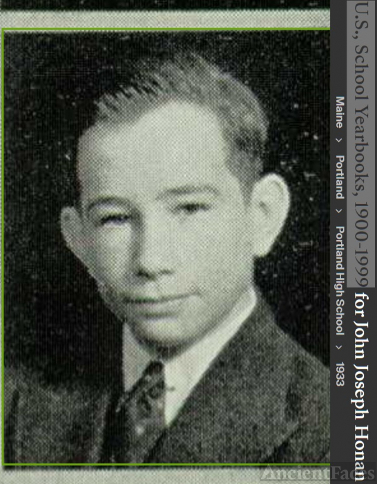 John Joseph Honan (1917 - 2003) - Cumberland County, Maine ...