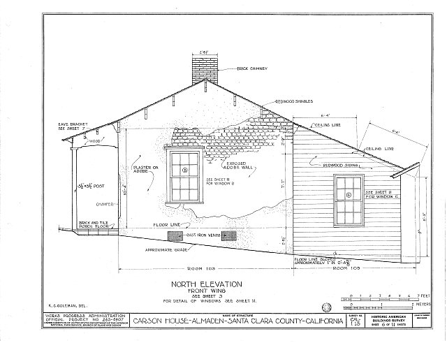 HABS CAL,43-ALMA,2- (sheet 6 of 11) - Carson House, 21570...