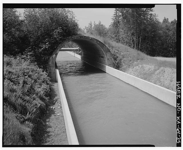 35. Photo of concrete arch culvert constructed by Puget...