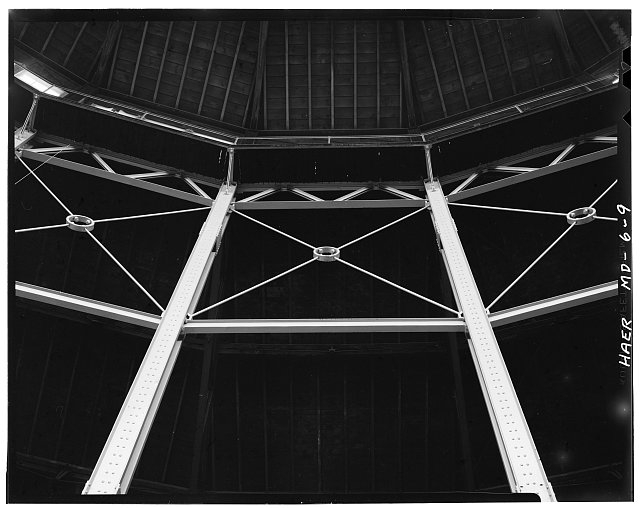 9. DETAIL VIEW OF SUPPORT COLUMNS AND LATERAL BRACINGS...
