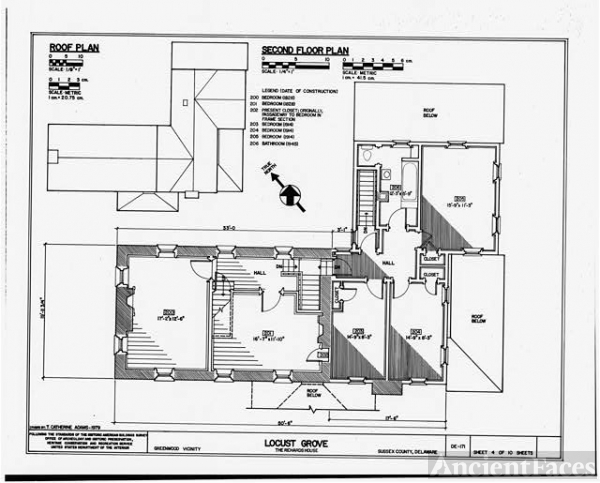 4. SECOND FLOOR PLAN, ROOF PLAN - Locust Grove, State...
