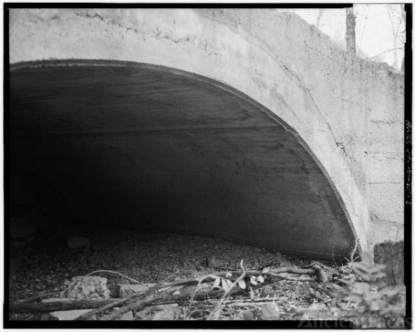 8. VIEW SHOWING UNDERSIDE OF BRIDGE ARCH, LOOKING...