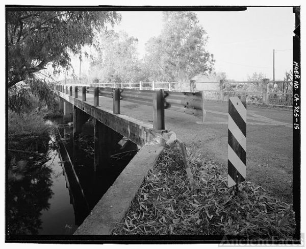 15. View of the abutment and the west side of the...